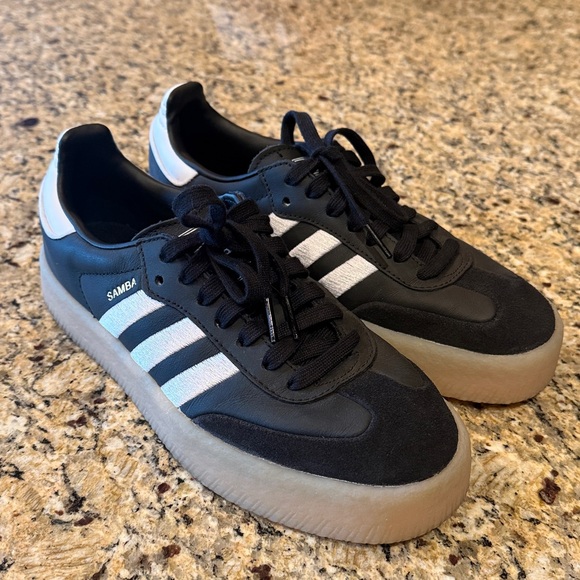 adidas | Shoes | Adidas Samba Platform Black And White Sneakers | Poshmark